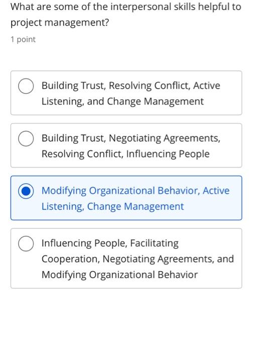 Solved What are some of the interpersonal skills helpful to | Chegg.com
