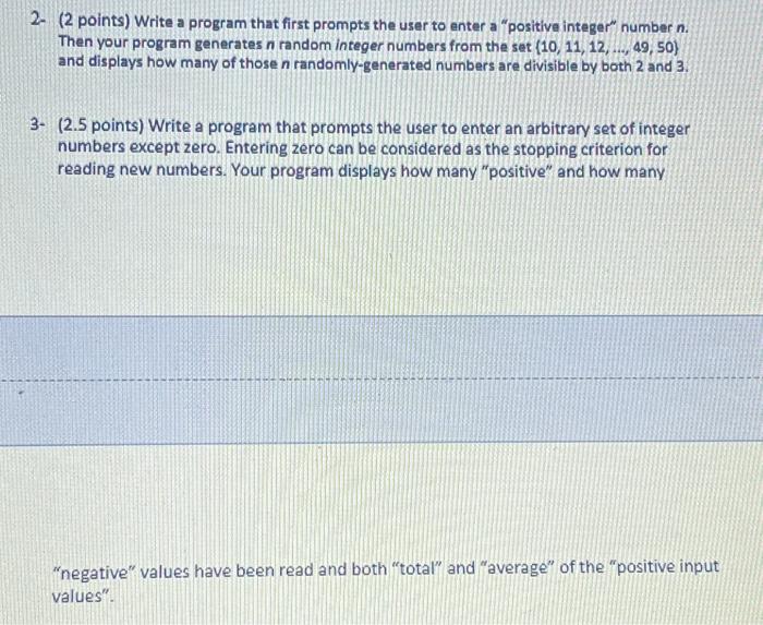 Solved CODE IN JAVA2- (2 points) Write a program that first | Chegg.com