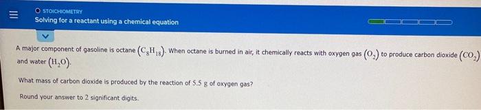 Solved O STOICHIOMETRY Solving for a reactant using a | Chegg.com