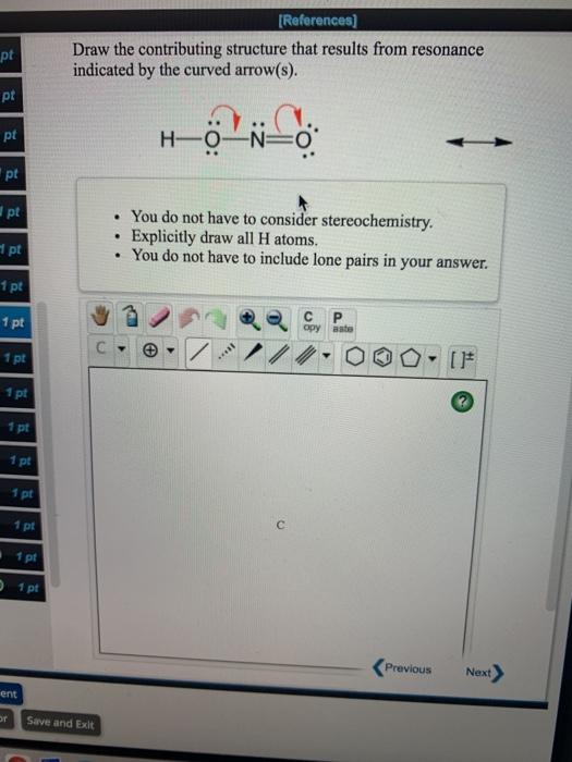 Solved pt [References) Draw the contributing structure that | Chegg.com