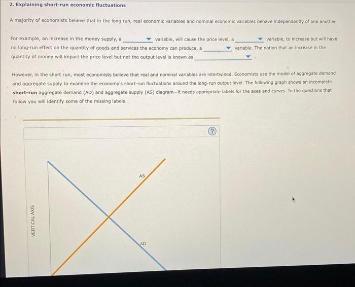 Solved 2. Explaining short-run economic fluctuations A | Chegg.com