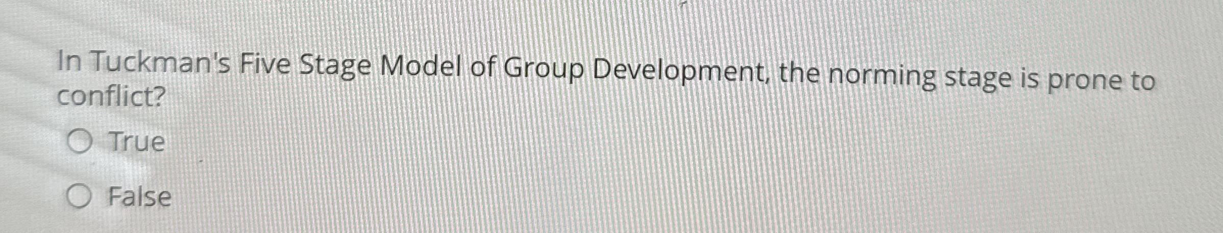 Solved In Tuckman's Five Stage Model of Group Development, | Chegg.com