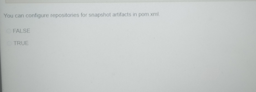 Solved You can configure repositories for snapshot artifacts | Chegg.com