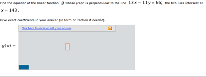 Solved Find the equation of the linear function g whose | Chegg.com