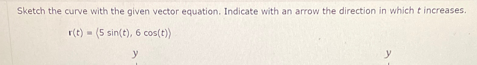 Solved Sketch the curve with the given vector equation. | Chegg.com