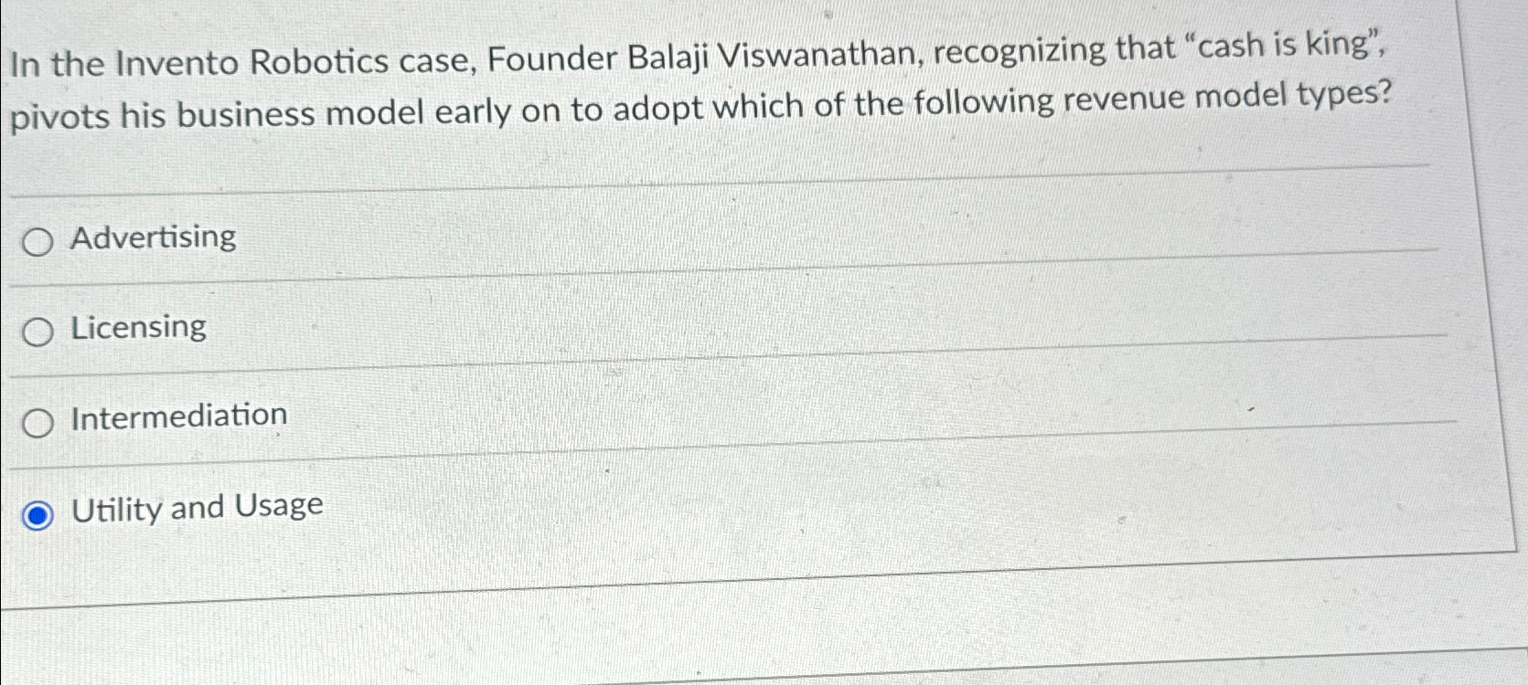 Solved In the Invento Robotics case, Founder Balaji | Chegg.com
