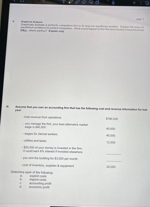 Solved paige 2 A. Graphical Analysis Graphically illustrate | Chegg.com