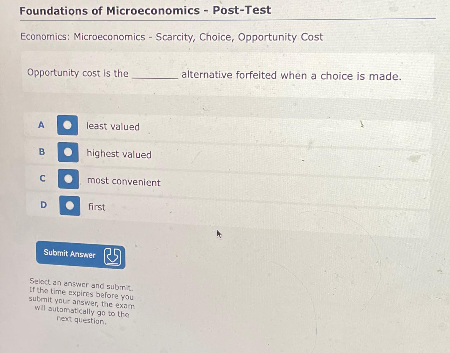 Solved Foundations of Microeconomics - ﻿Post-TestEconomics: | Chegg.com
