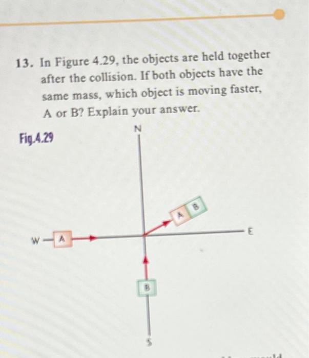 Solved 13. In Figure 4.29 , the objects are held together | Chegg.com