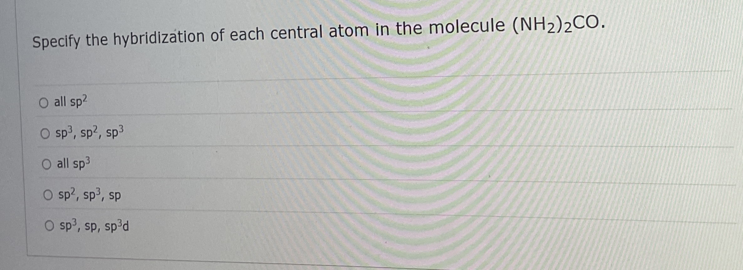 Solved Specify the hybridization of each central atom in the | Chegg.com