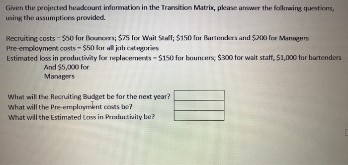 Transition Probability Matrix Worksheet Complete the | Chegg.com