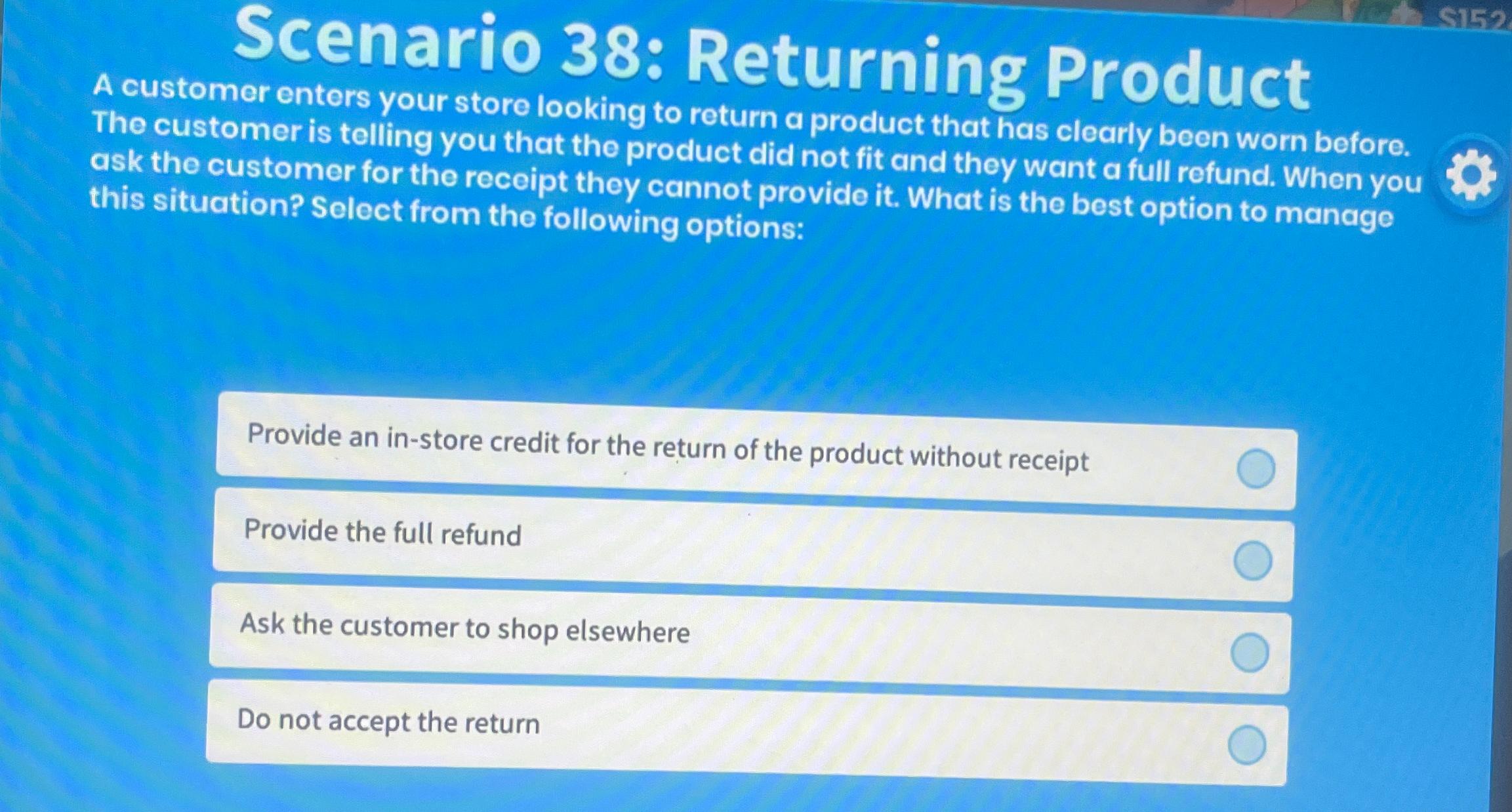 Solved Scenario 38 Returning Producta Customer Enters Your