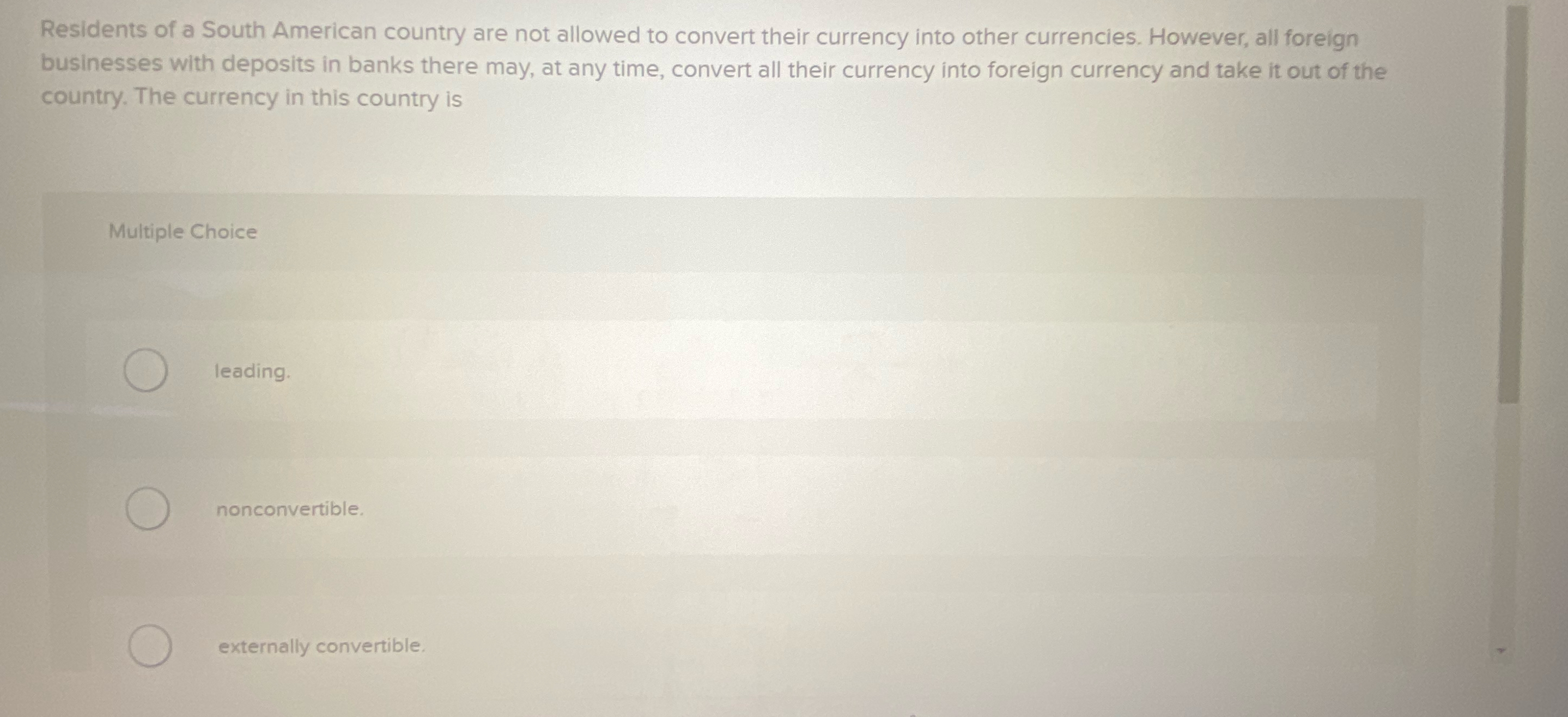 Solved Residents of a South American country are not allowed | Chegg.com