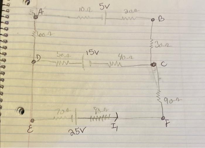 Solved using the direction of loop 1 (ABCDA) and loop 2 | Chegg.com