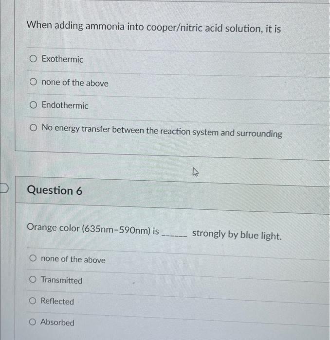 Solved In this experiment, the blank solution used is Nitric | Chegg.com