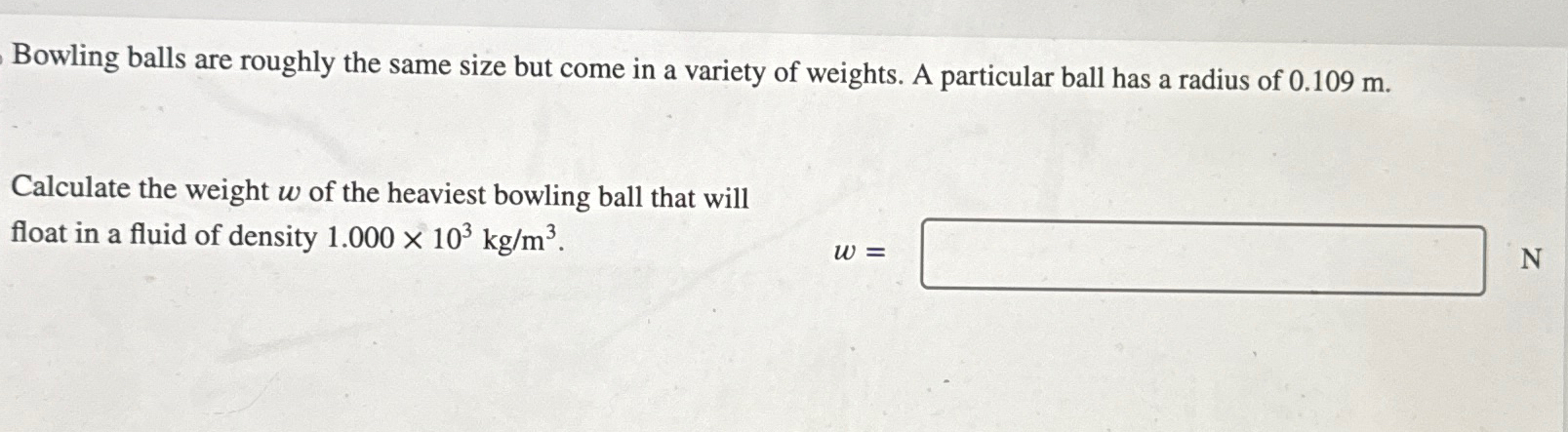 Solved Bowling balls are roughly the same size but come in a | Chegg.com