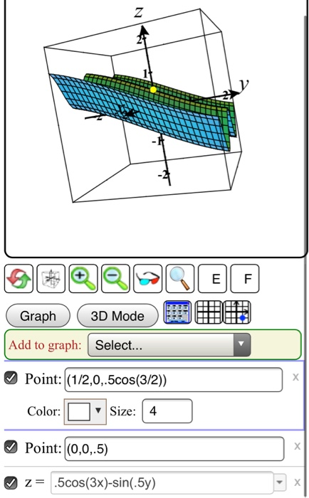 Solved 1 Point Use The Following Link To Open Calcplot3d 9391
