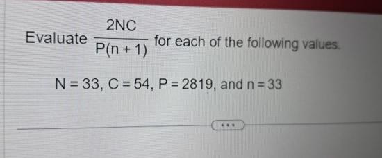 Solved Evaluate 2NCP(n+1) ﻿for each of the following | Chegg.com