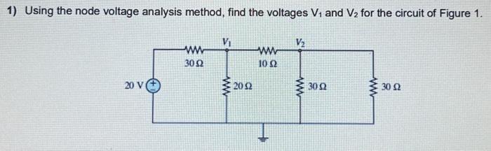 Solved Using the node voltage analysis method, find the | Chegg.com
