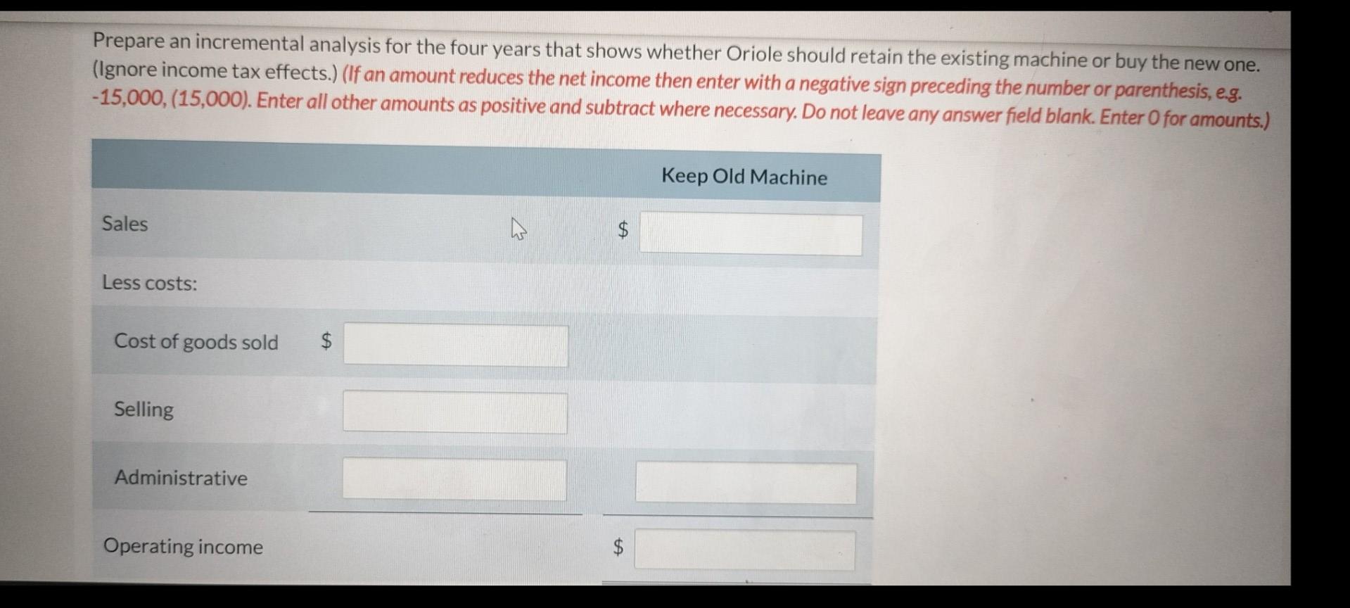 Solved Prepare an incremental analysis for the four years | Chegg.com
