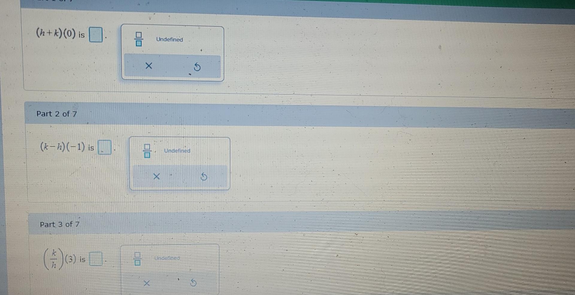 Solved The graphs of hand k are shown. Evaluate the function | Chegg.com