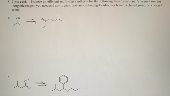 Solved 3. 7 pts each - Propose an efficient multi-step | Chegg.com