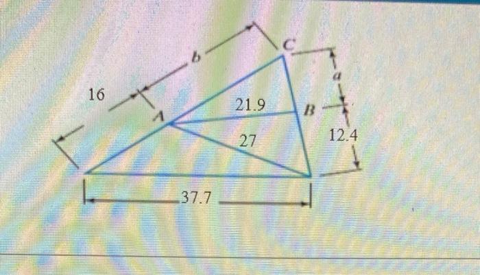 Solved Find angles ABC and sides abcnote: ABC is only the | Chegg.com