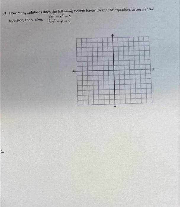 Solved 3) How many solutions does the following system have? | Chegg.com