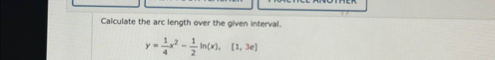 Solved Calculate the arc length over the given | Chegg.com