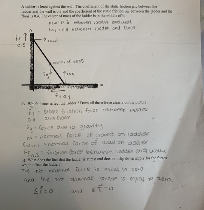 Solved Find the minimum angle thaf the ladder can form with | Chegg.com