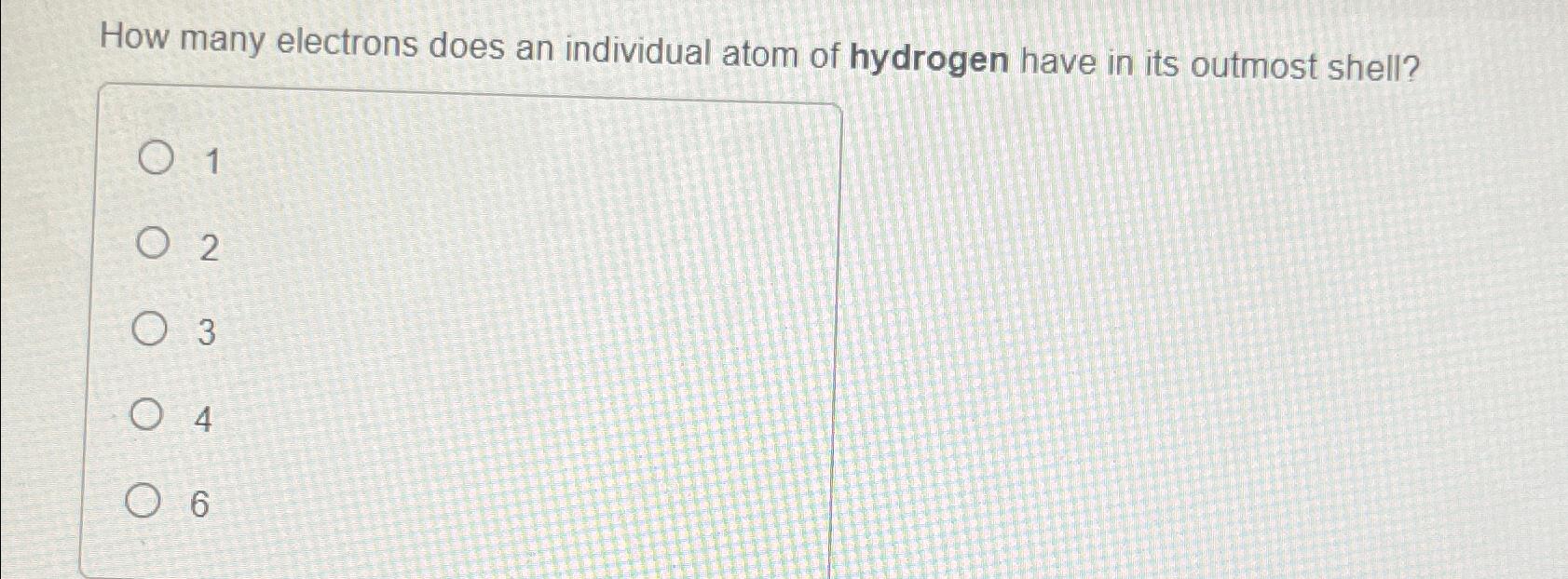 Solved How many electrons does an individual atom of | Chegg.com
