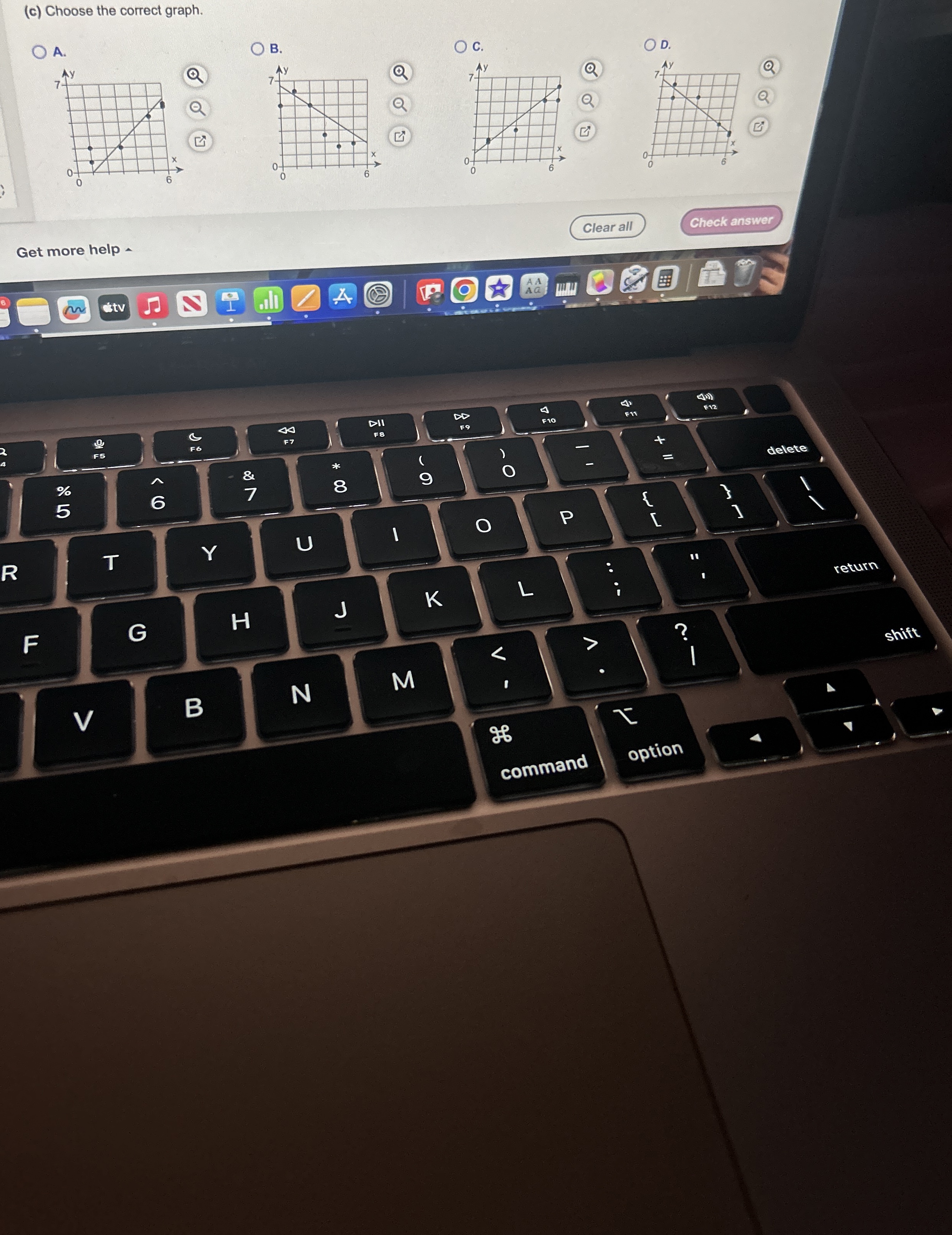 (c) ﻿Choose the correct graph.A.B.c.D.Get more help | Chegg.com