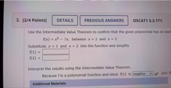 Solved Use the Intermediate Value Theorem to confirm that | Chegg.com