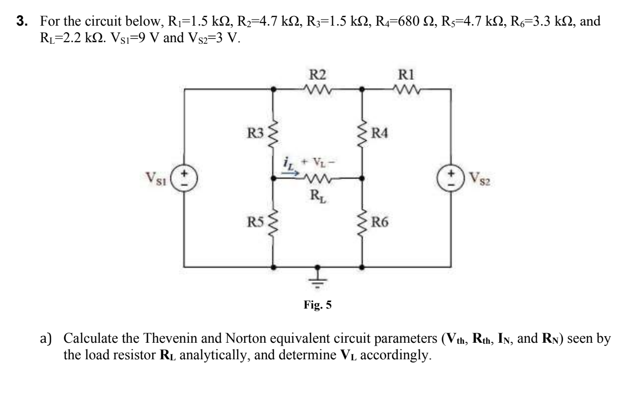 Solved For the circuit below, | Chegg.com