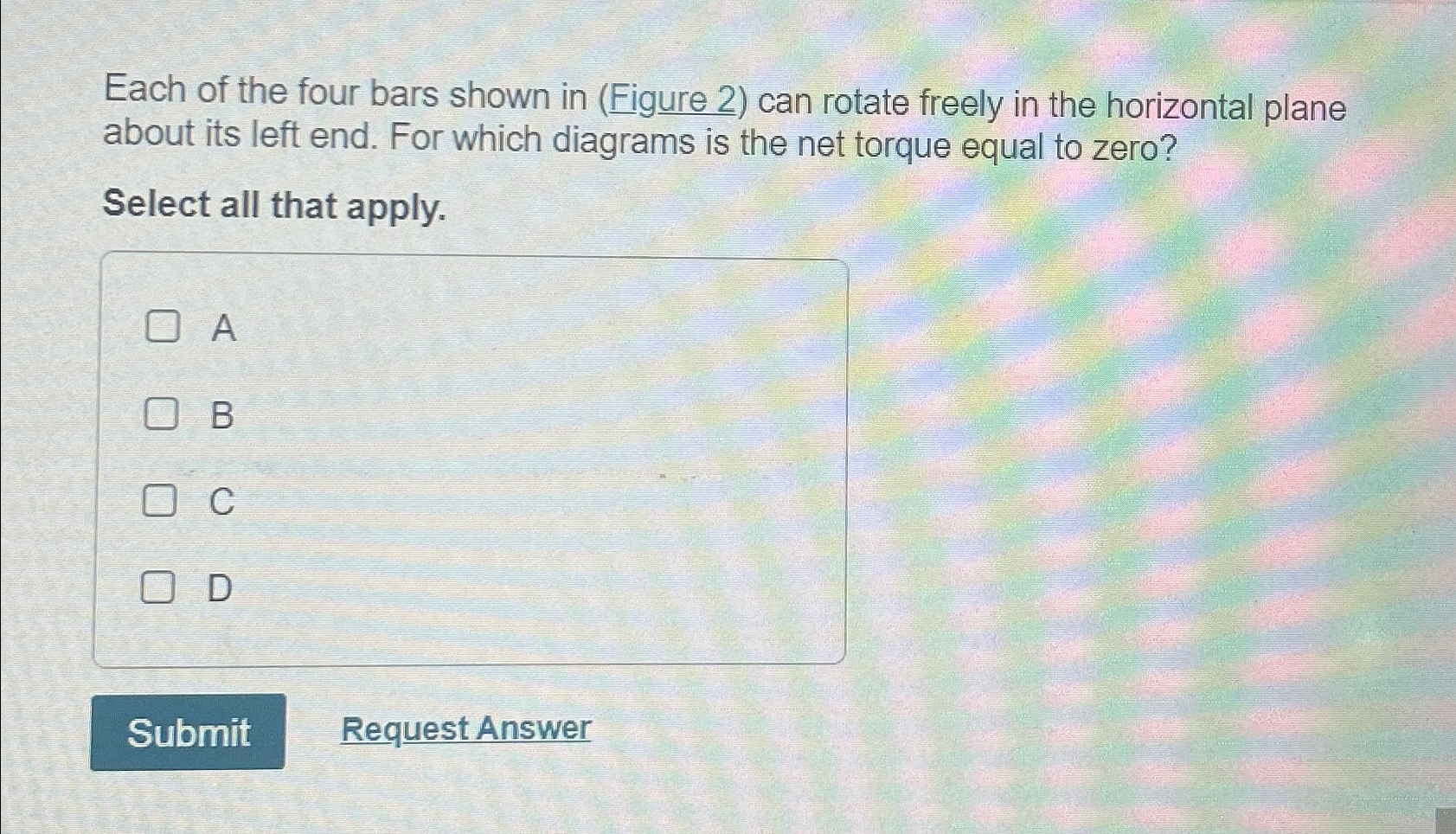 Each of the four bars shown in (Figure 2) ﻿can rotate | Chegg.com