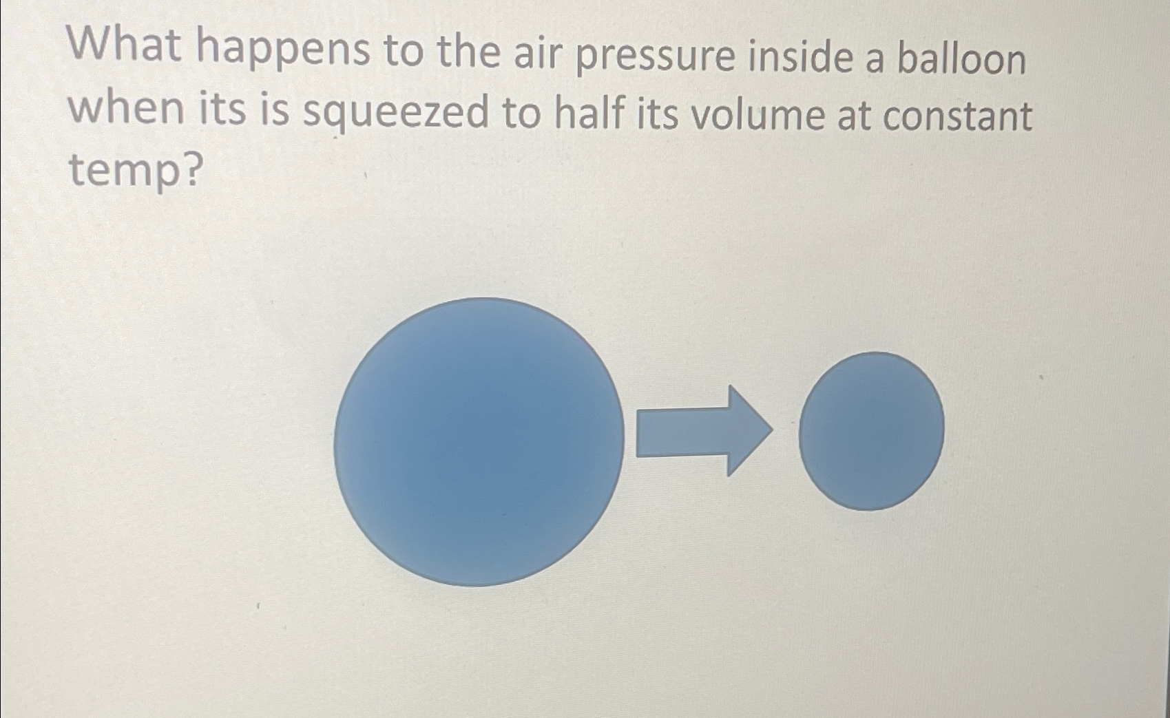 Solved What happens to the air pressure inside a balloon | Chegg.com