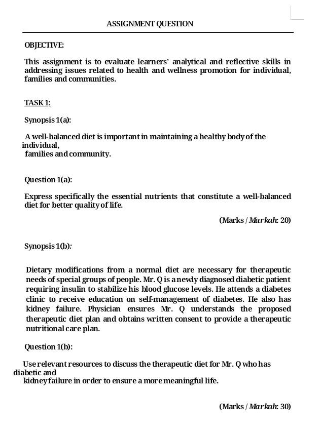 Solved Assignment Question Objective This Assignment Is To