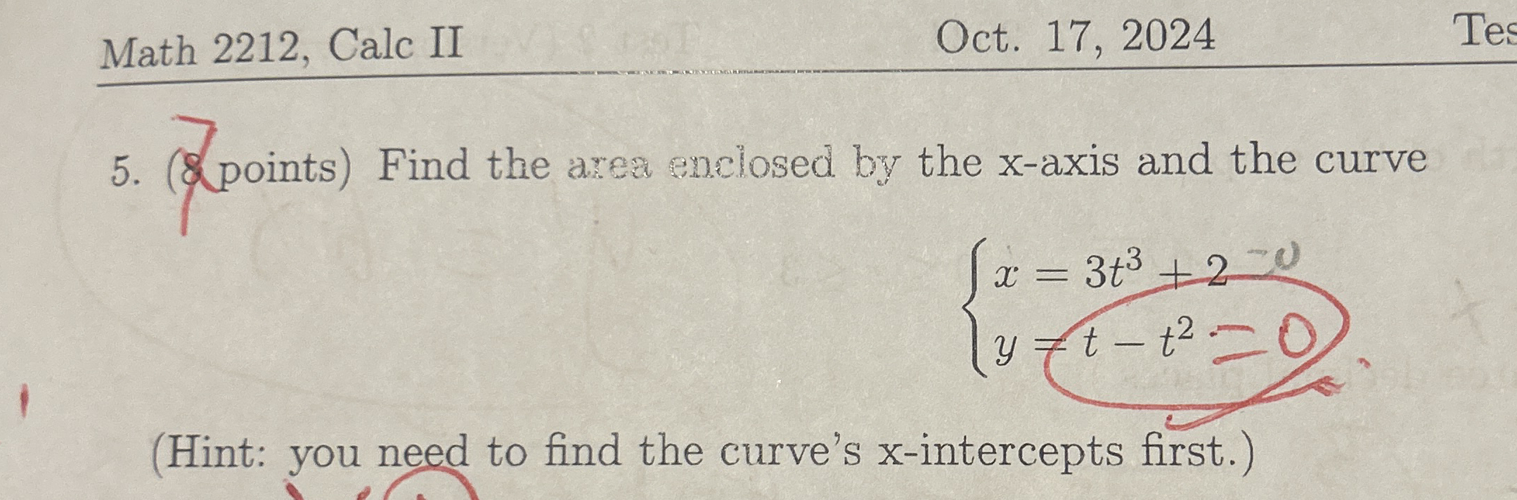 Find the area enclosed by the x-axis and the | Chegg.com