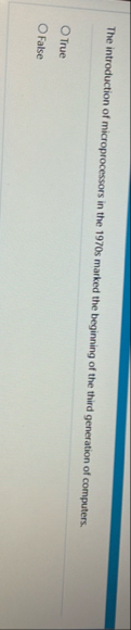 Solved The introduction of microprocessors in the 1970s | Chegg.com