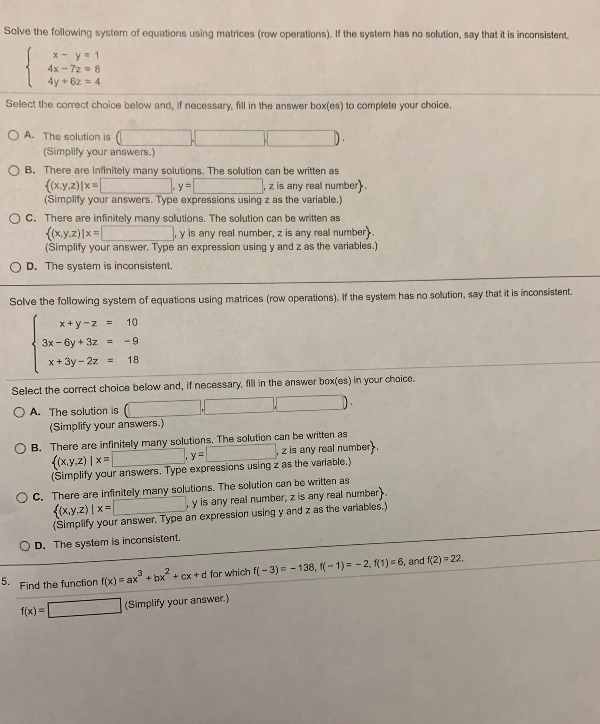 -for positive feedback, solve the whole worksheet. | Chegg.com