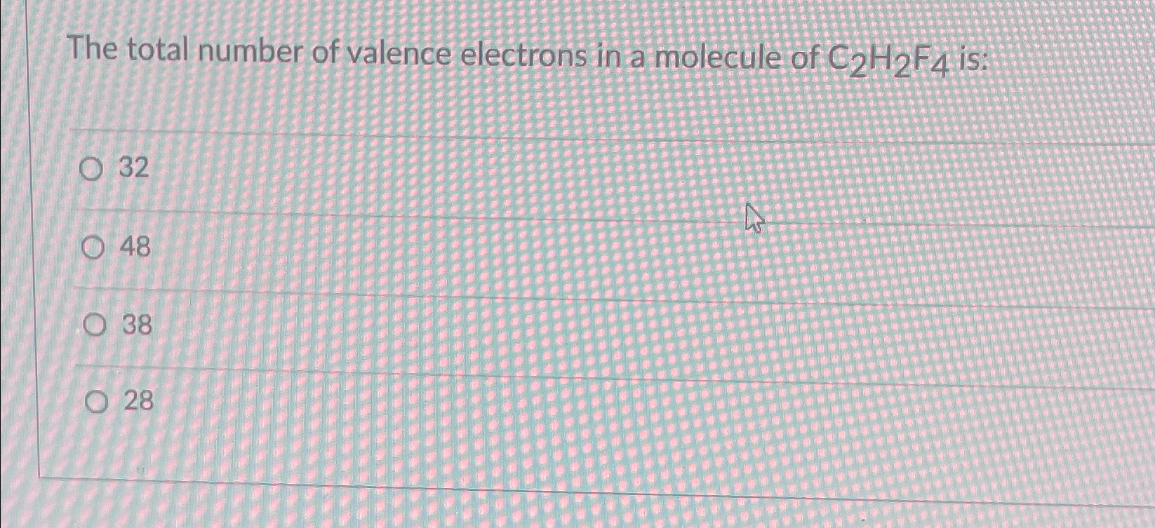 Solved The total number of valence electrons in a molecule | Chegg.com
