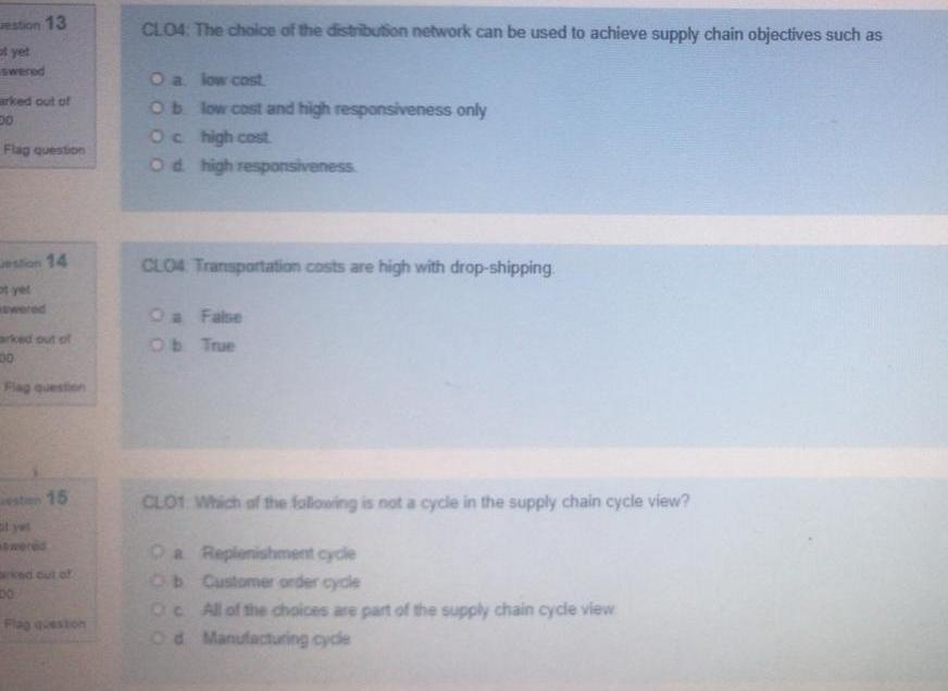 Solved Gestion 13 CLO4: The choice of the distribution | Chegg.com