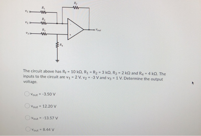 Solved The circuit above has Rp - 10 k., R1 + R2 - 3 k2, R3 | Chegg.com