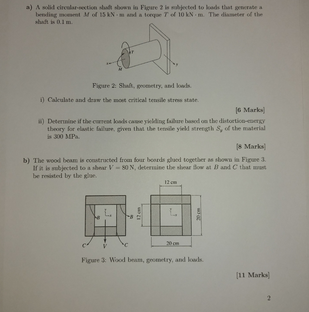 [Solved]: a) A solid circular-section shaft shown in Figure