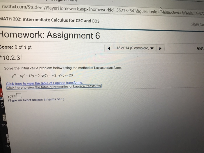 Solved mathxl.com/Student/Player | Chegg.com