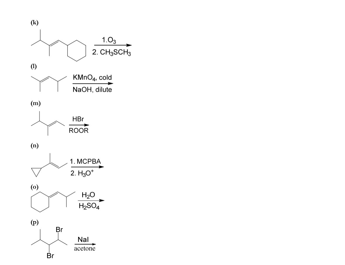 Solved predict all the product(s) ﻿expected from each of the | Chegg.com