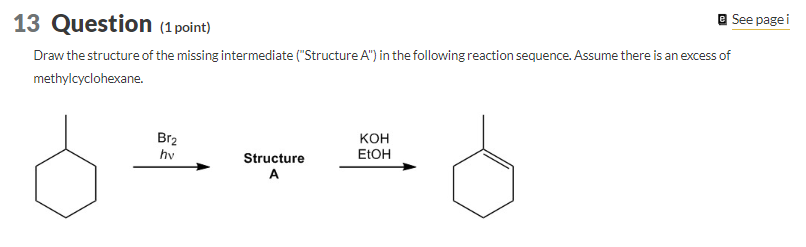 Draw Structure A13 ﻿Question (1 ﻿point)Draw the | Chegg.com