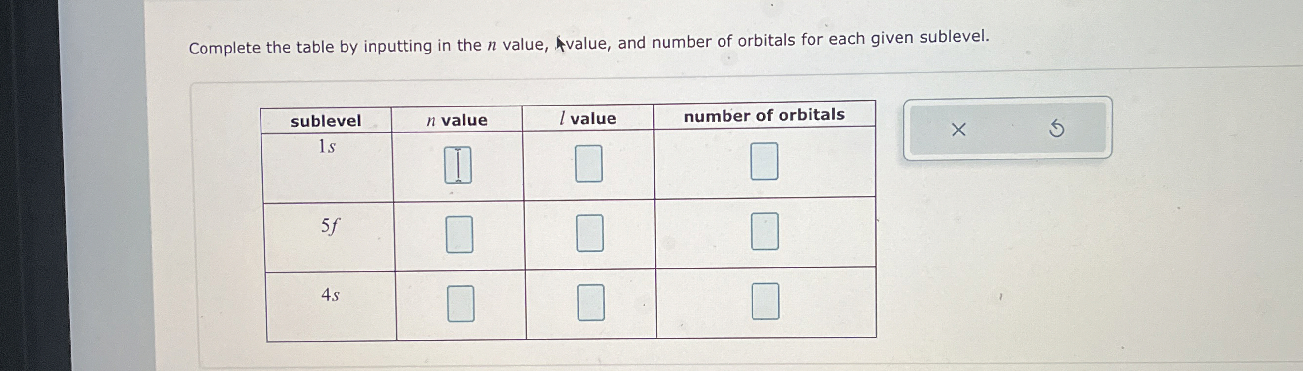 Solved Complete the table by inputting in the n ﻿value, | Chegg.com