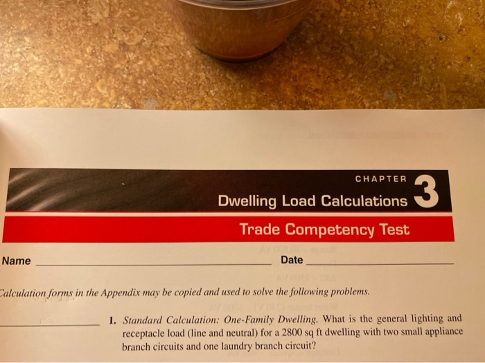 Solved CHAPTER Dwelling Load Calculations Trade Competency | Chegg.com