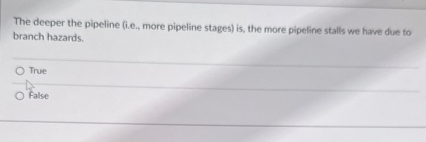 Solved The deeper the pipeline (i.e., ﻿more pipeline stages) | Chegg.com